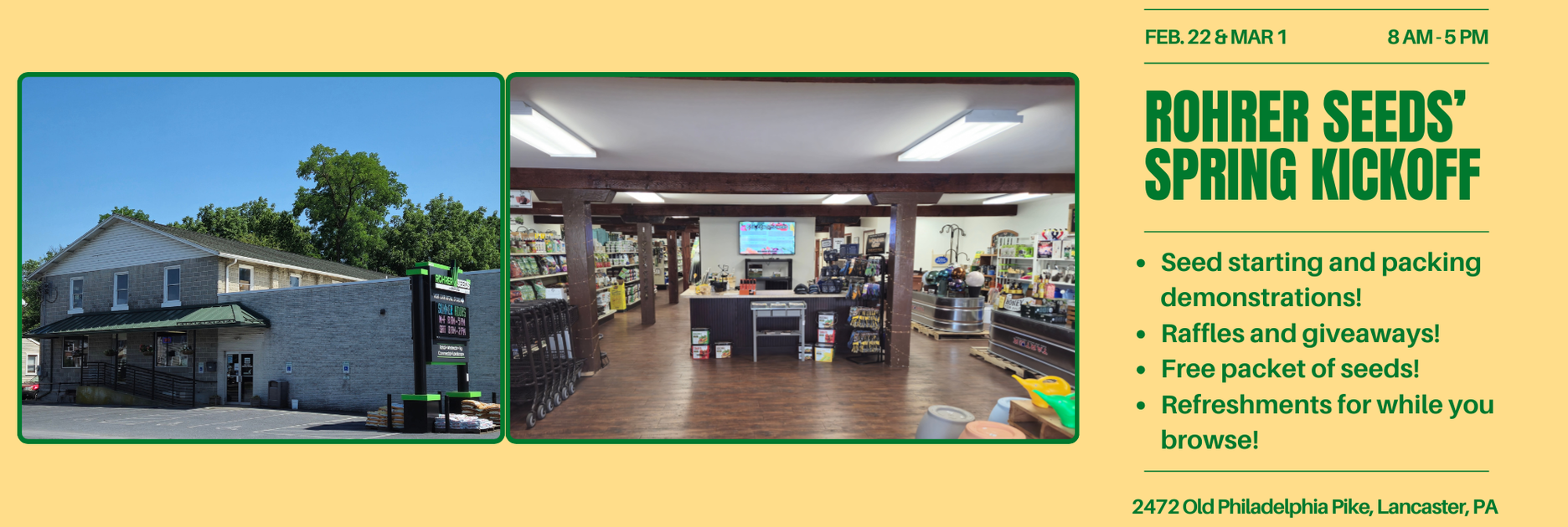 Mark Your Calender - Rohrer Seeds' Spring Kickoff Days Are Coming!