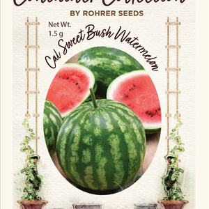 Cal Sweet Bush Watermelon (20 seeds), Container Collection — Rohrer Seeds
