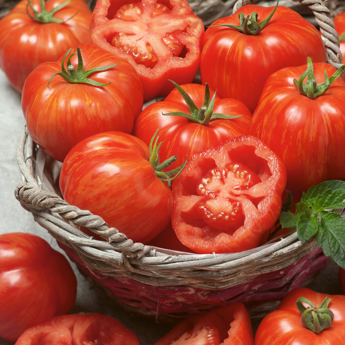 Striped Roma Paste Tomato Seeds — Rohrer Seeds